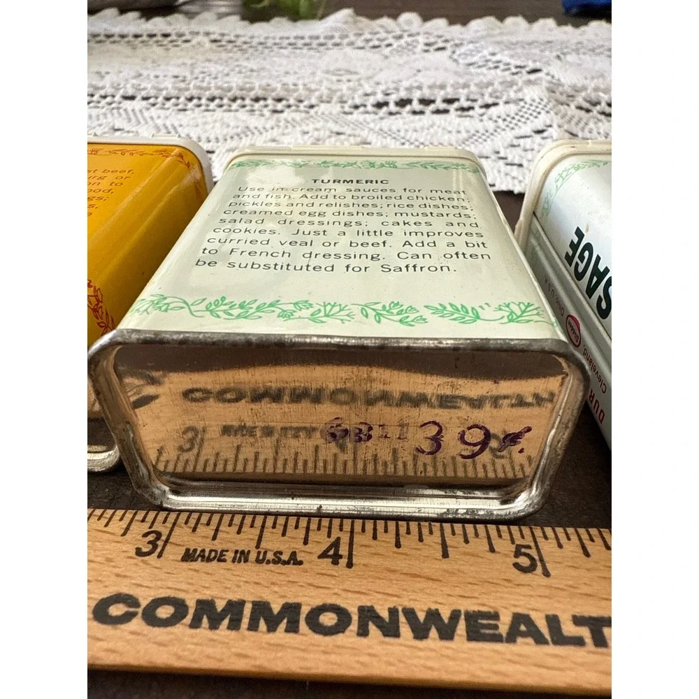 Durkee | Accents | Durkee Spice Tin Lot Assemblage Craft Props Mustard ...